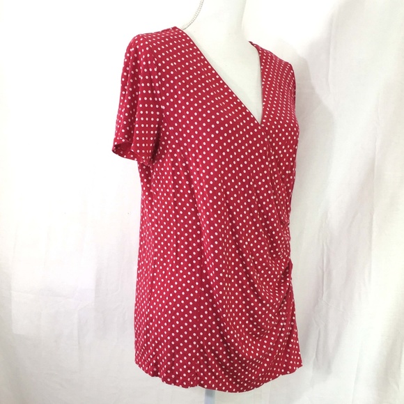 Talbots | Tops | Talbots Knit Top Sz X Red White Polka Dot J772 | Poshmark